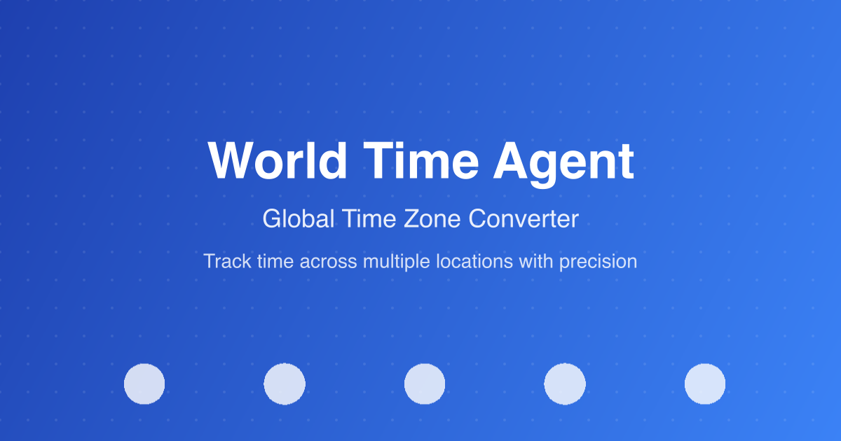Meeting Planner - Schedule Across Time Zones | World Time Ag